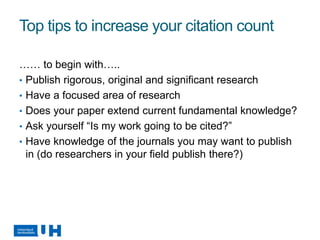 Increasing your citation count | PDF