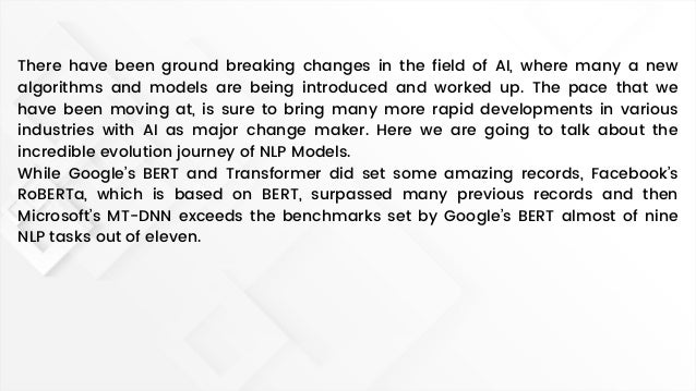 Incredible evolution journey of NLP models !! | PPT