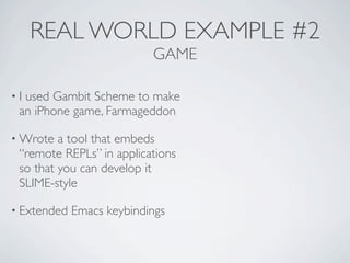 Incremental Development with Lisp: Building a Game and a Website | KEY