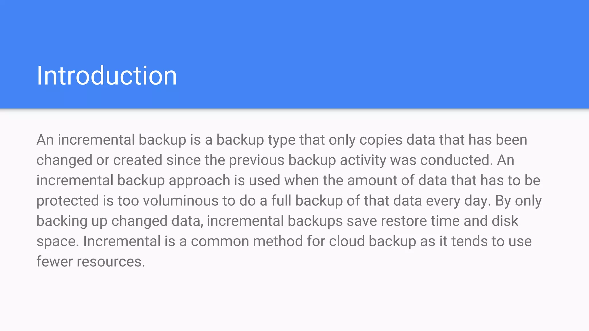 Incremental Backup | PPTX