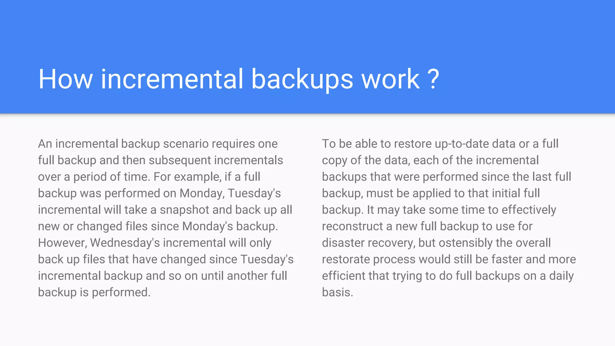 Incremental Backup | PPTX