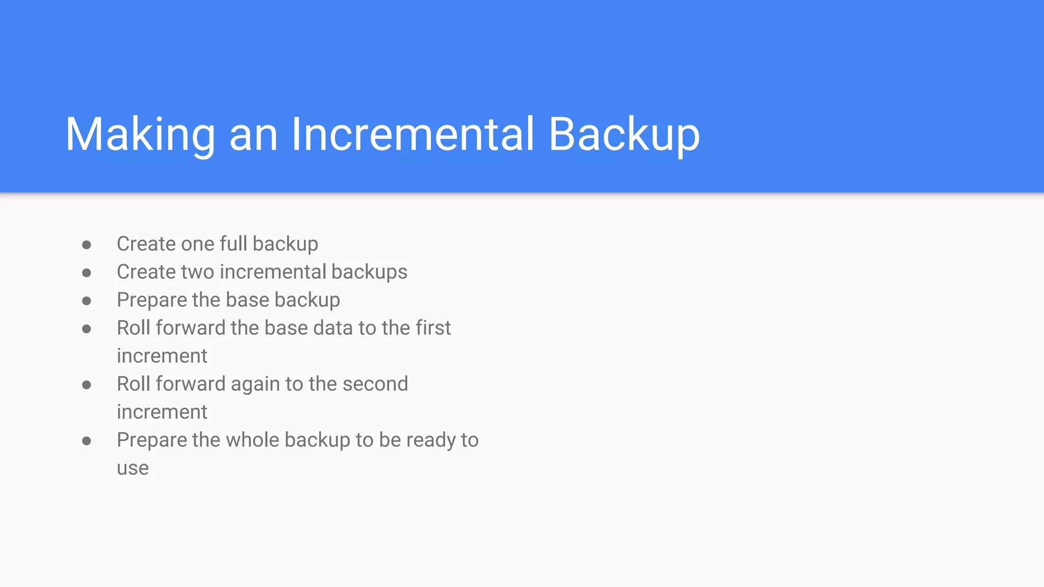 Incremental Backup | PPTX