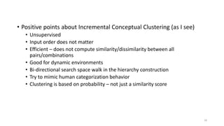 Incremental concpetual clustering - reading group discussion | PPT