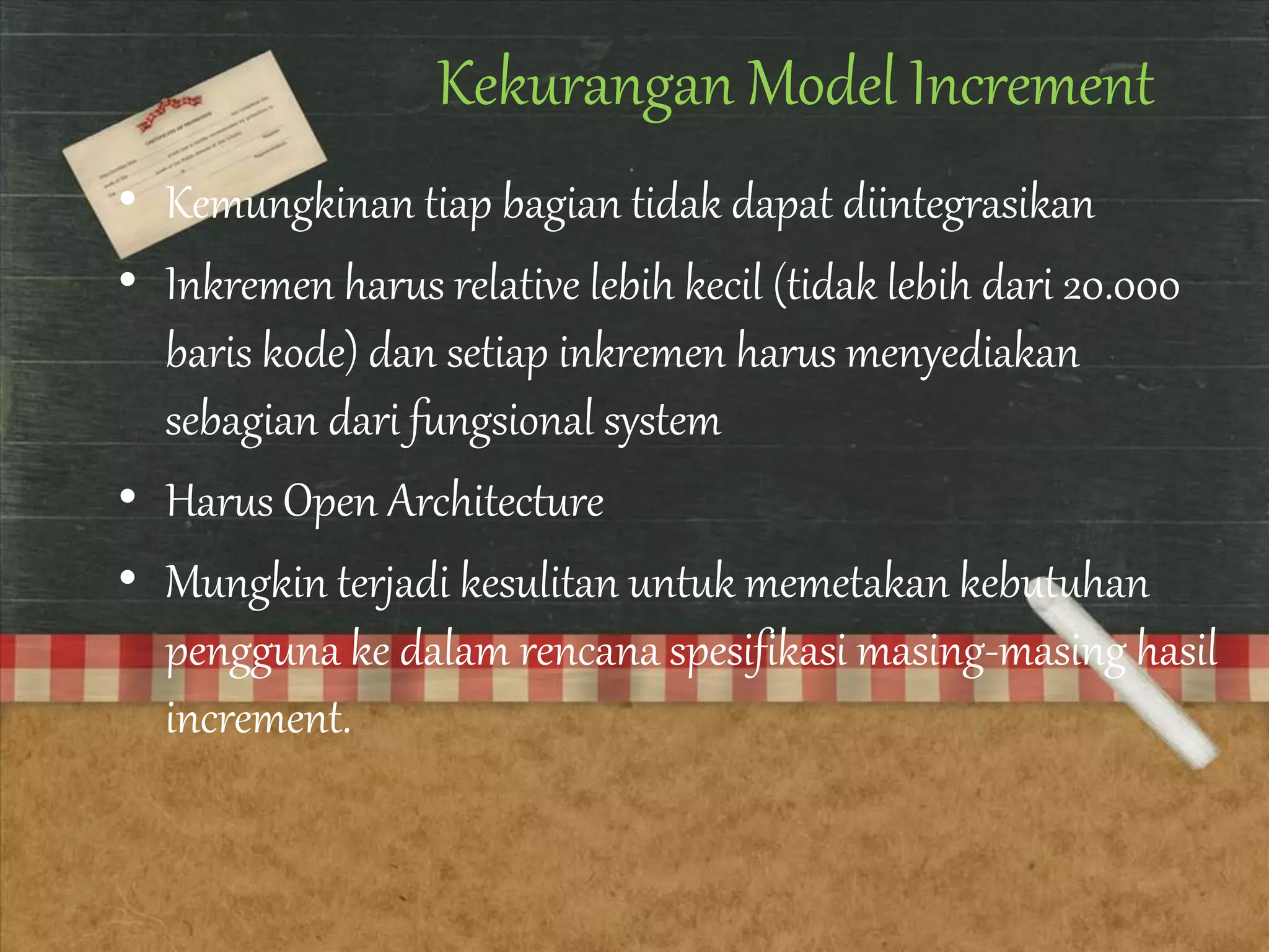 Incremental development (pengembangan incremental) | PPTX