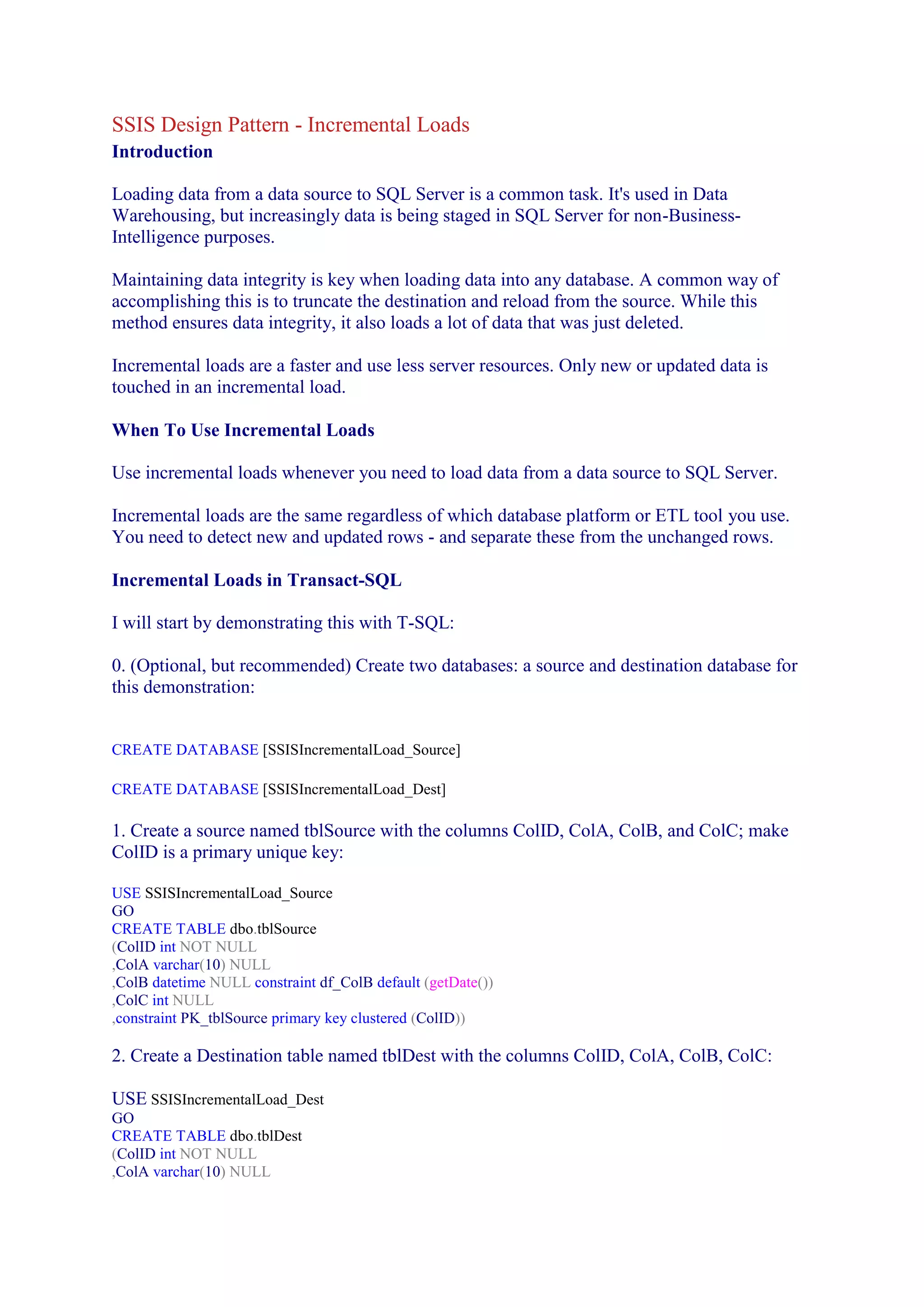 Incremental load | DOCX