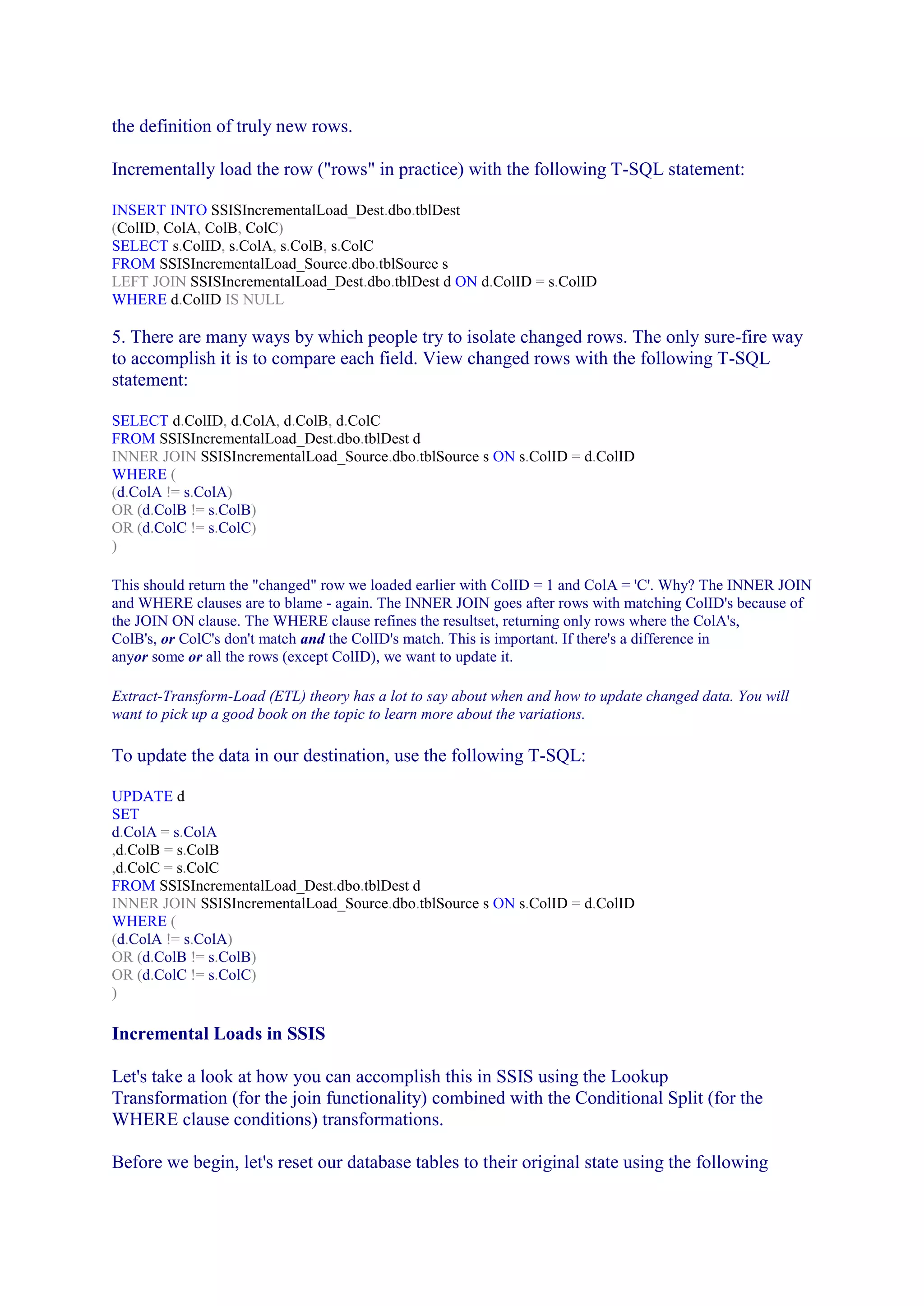Incremental load | DOCX