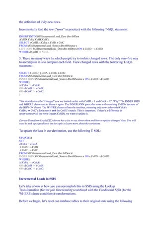 Incremental load | DOCX