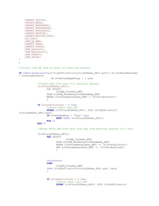 Incremental load script | PDF