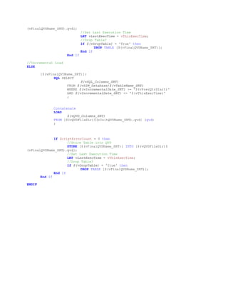 Incremental load script | PDF