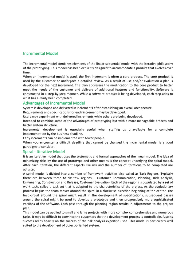 Incremental model | PDF