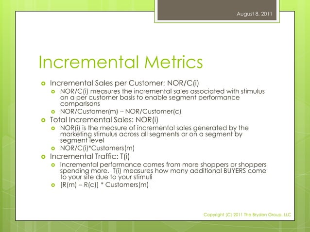 Incremental Sales Modeling Primer | PPT