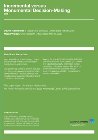 Incremental vs Monumental Decision-Making | PDF