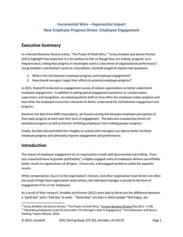 Incremental Wins Exponential Impact | PDF