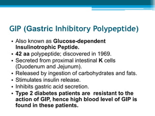 Incretins In Diabetes Mellitus | PPTX