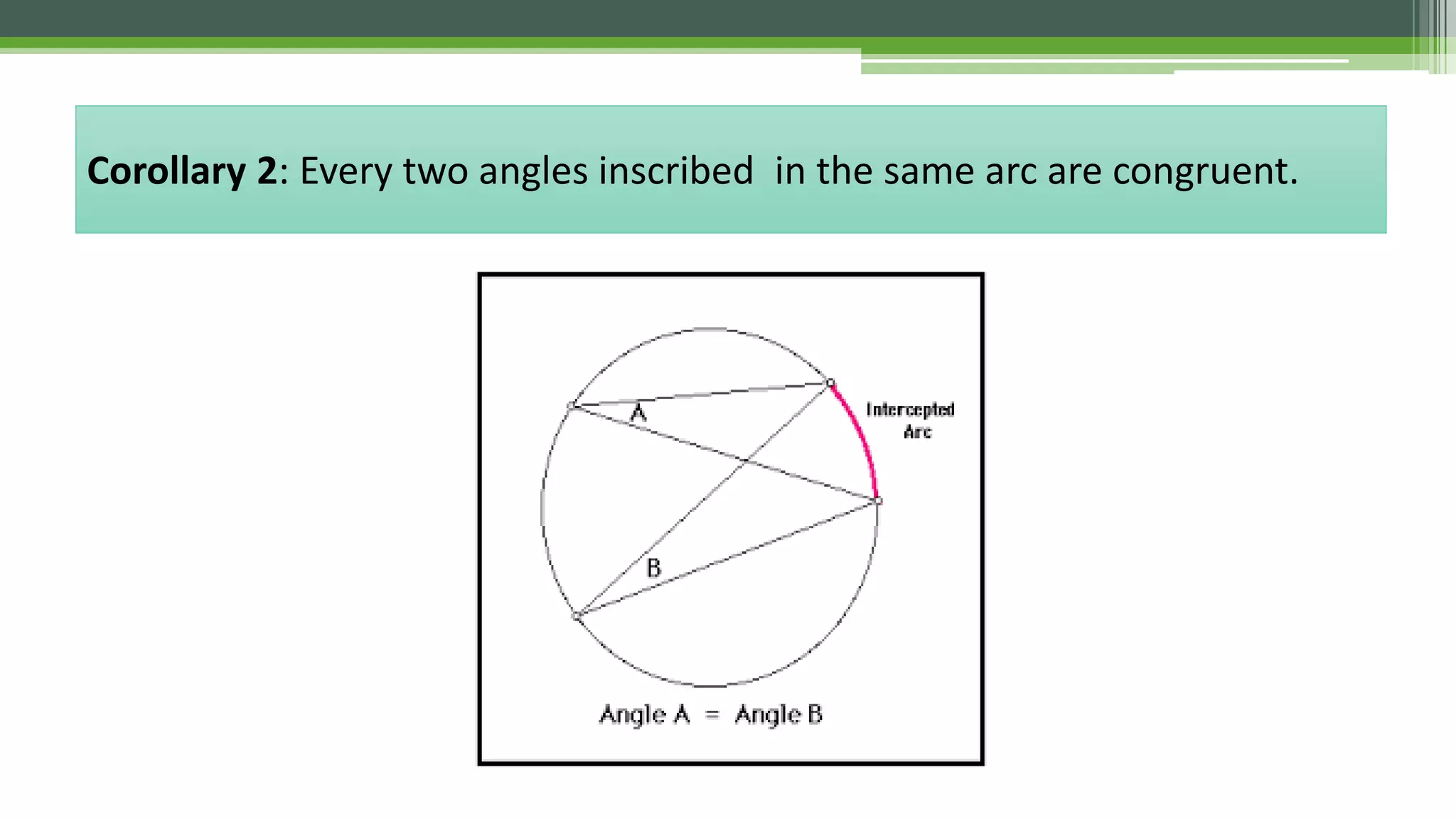 Incribed angles of a circle | PPTX | Physics | Science