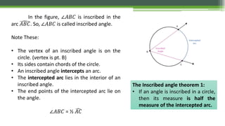 Incribed angles of a circle | PPTX