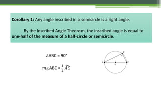 Incribed angles of a circle | PPTX