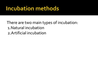 Incubation method, types of incubators and seasonal hatching (1) | PPTX