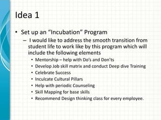 Incubation prototype Design thinking | PPTX