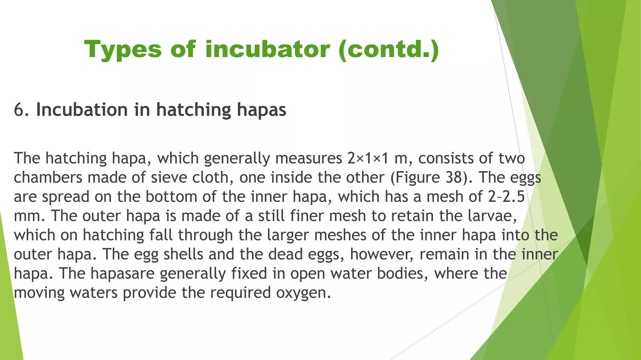 Incubator in aquaculture | PPTX | Infertility | Reproductive Health