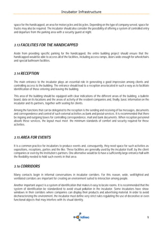 Incubator infrastructure and_services | PDF | Startups | Business