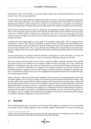 Incubator infrastructure and_services | PDF