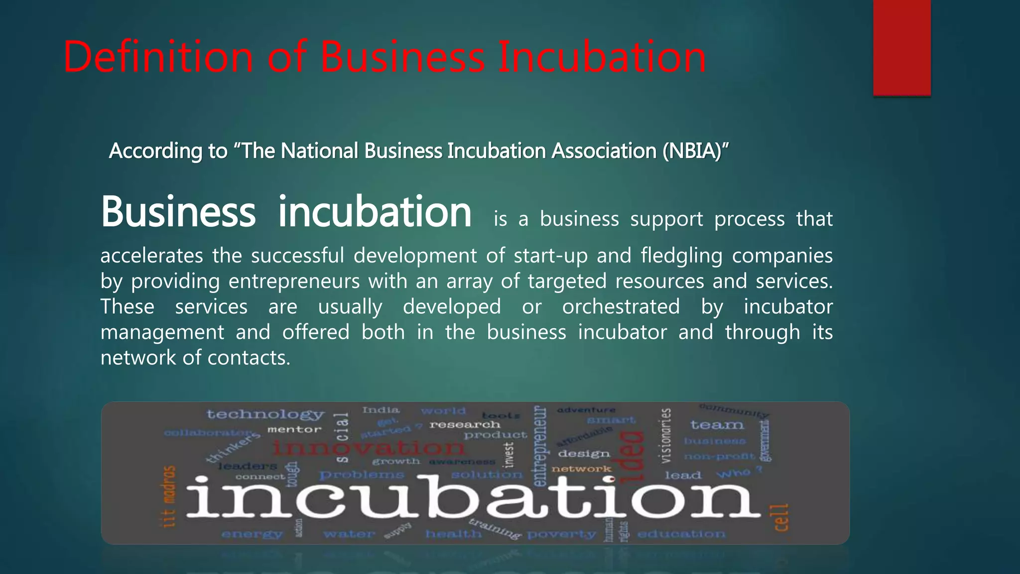 Incubators and accelerators | PPTX