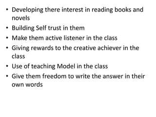 Inculcating thinking skills among students | PPTX