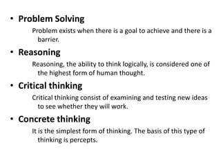 Inculcating thinking skills among students | PPTX