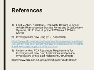 List of studies needed for IND submission | PPTX