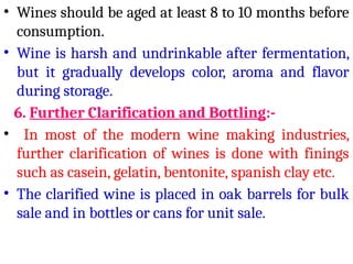 IND. PROD. of WINES using commercial methods | PPTX | Alcoholic Beverages | Food & Drink
