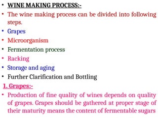IND. PROD. of WINES using commercial methods | PPTX