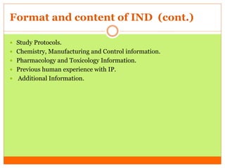 INVESTIGATIONAL NEW DRUG APPLICATION(IND) | PDF | Pharmaceutical ...