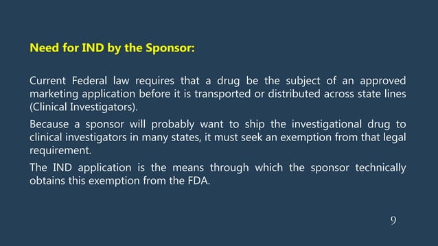 IND (Investigational New Drug) industrial perspective | PPTX