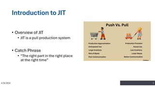 Just in Time (JIT) manufacturing is a strategy | PDF | Manufacturing ...