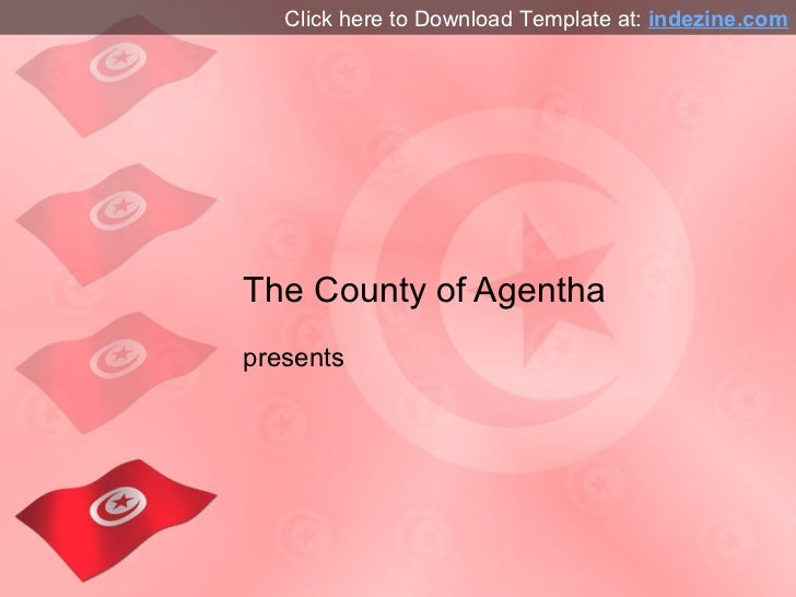 Tunisia Flag Powerpoint Template