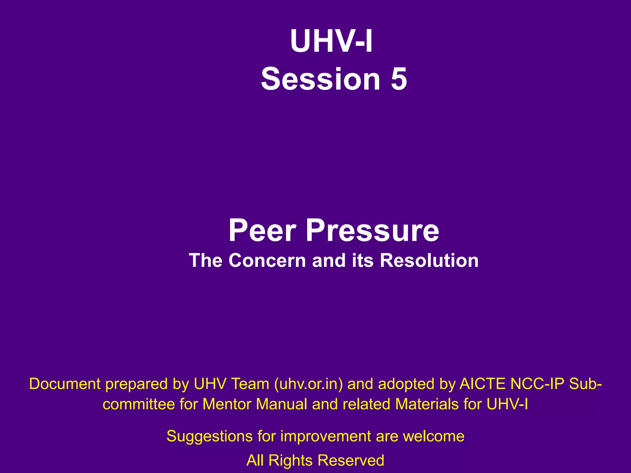 Ind 5 Peer Pressure.ppt