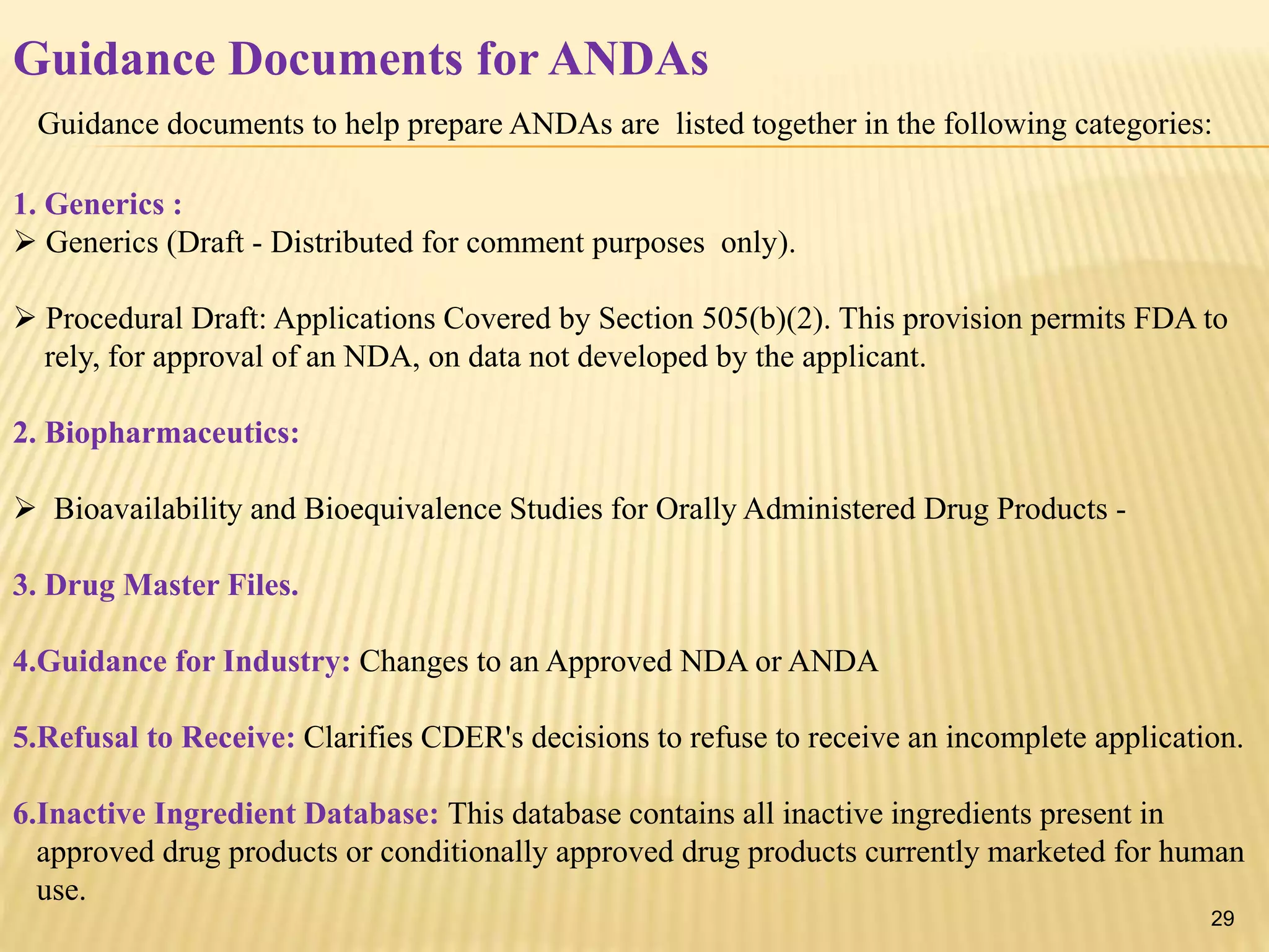 INDA/NDA/ANDA | PPTX