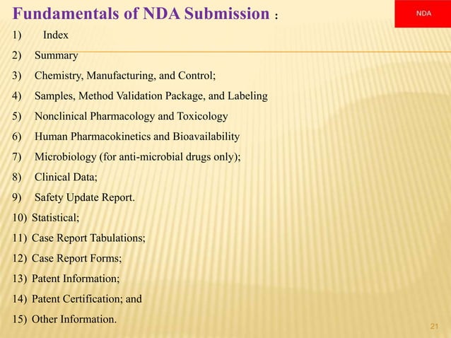 INDA/NDA/ANDA | PPTX | Pharmaceutical Industry | Industries