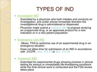 INDA- Investigation New Drug Application | PPT