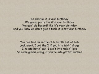 In Da Club Lyrics | PPT