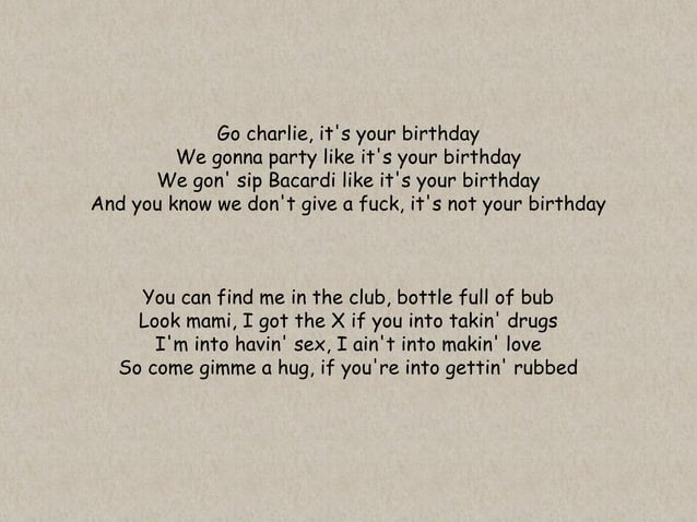 In Da Club Lyrics | PPT