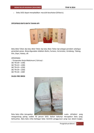 PROSES PEMBENTUKAN METALURGI BATU BATA TAHAN API | PDF