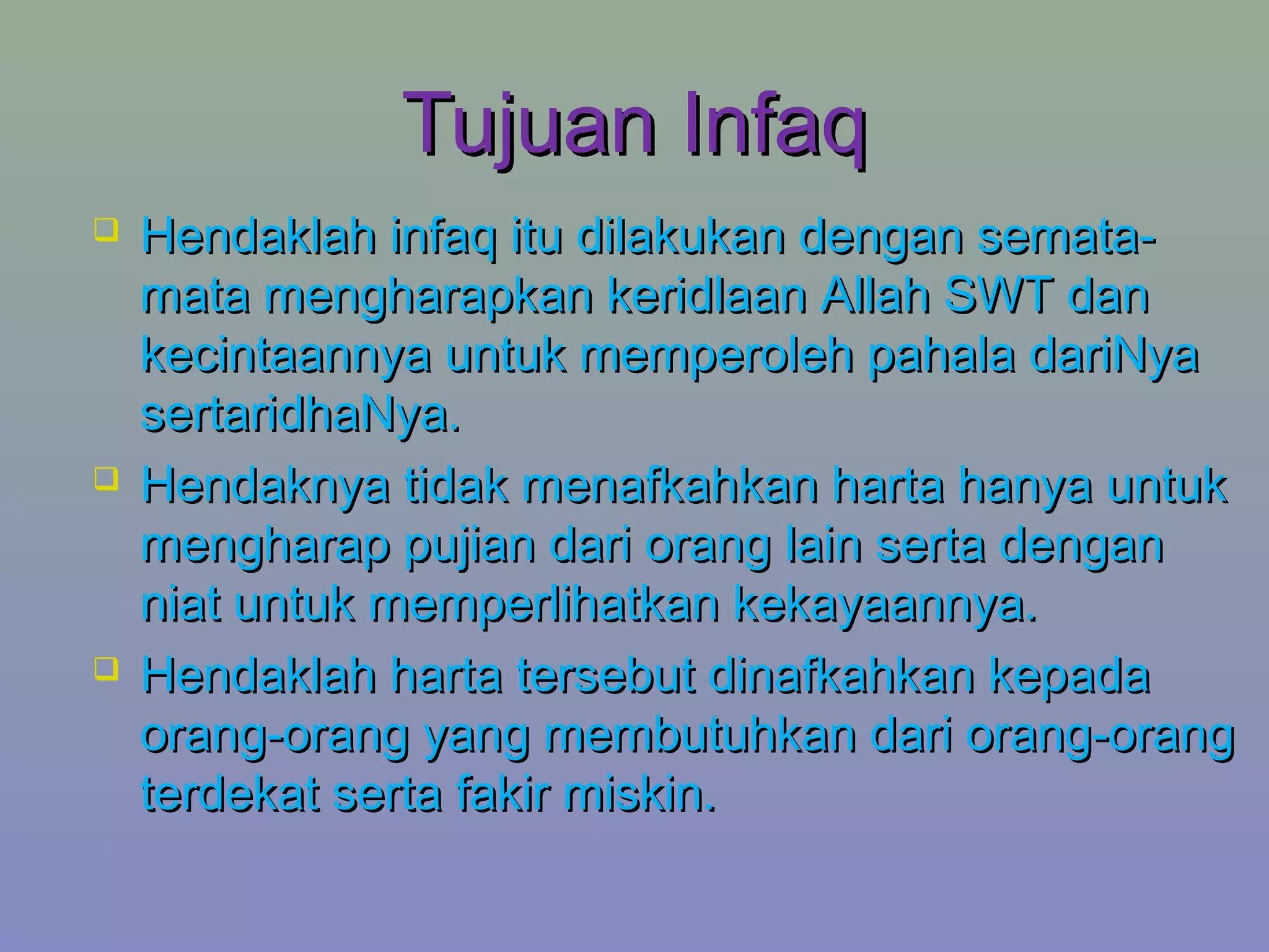 Semua tentang INFAQ | PPT