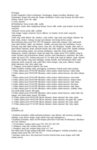 Indak pidana terhadap pertanahan | DOCX
