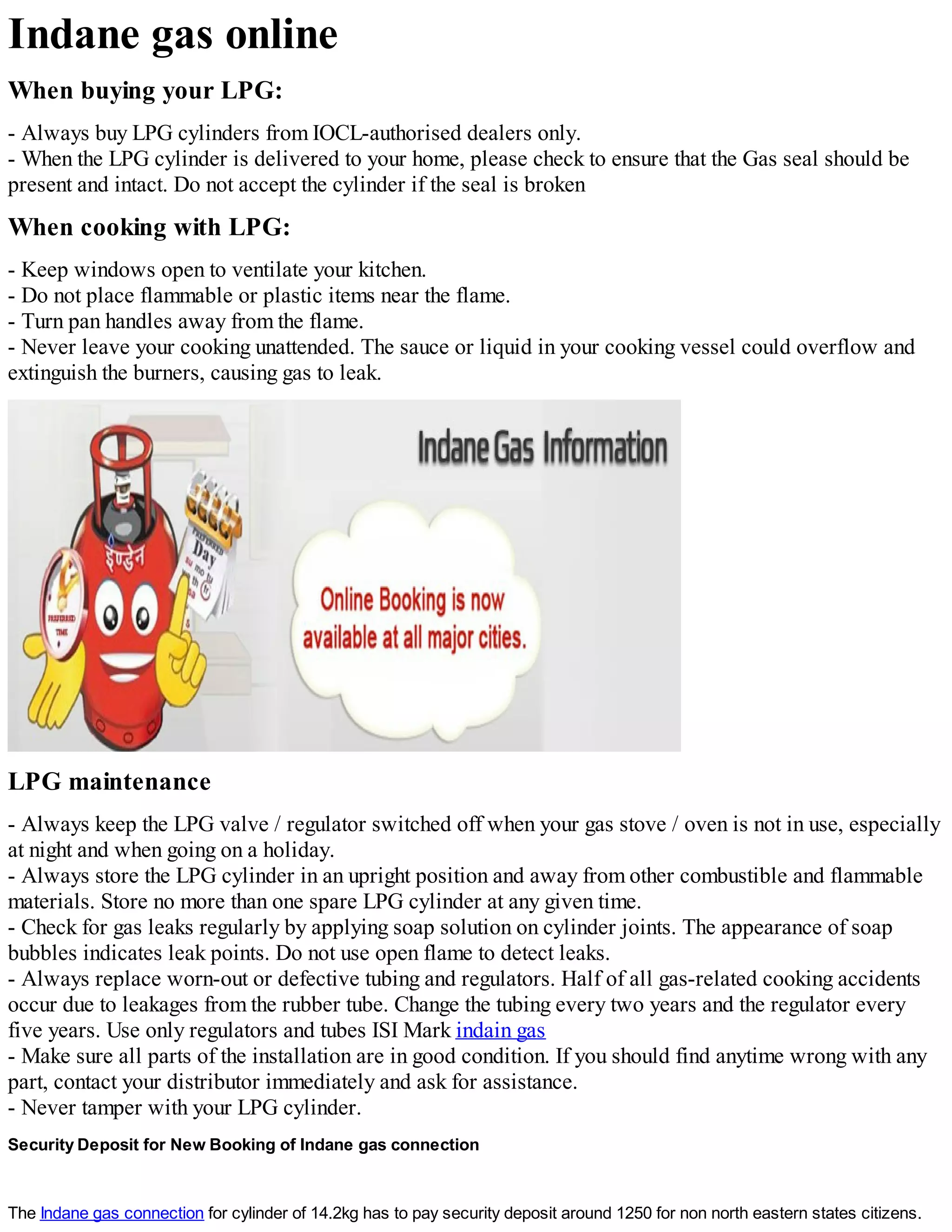 Indane gas online1 | PDF | Home Appliances | Home & Garden