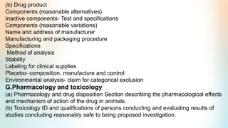 INVESTIGATIONAL NEW DRUG APPLICATION | PPTX