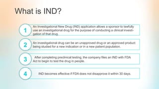 INVESTIGATIONAL NEW DRUG APPLICATION | PPTX
