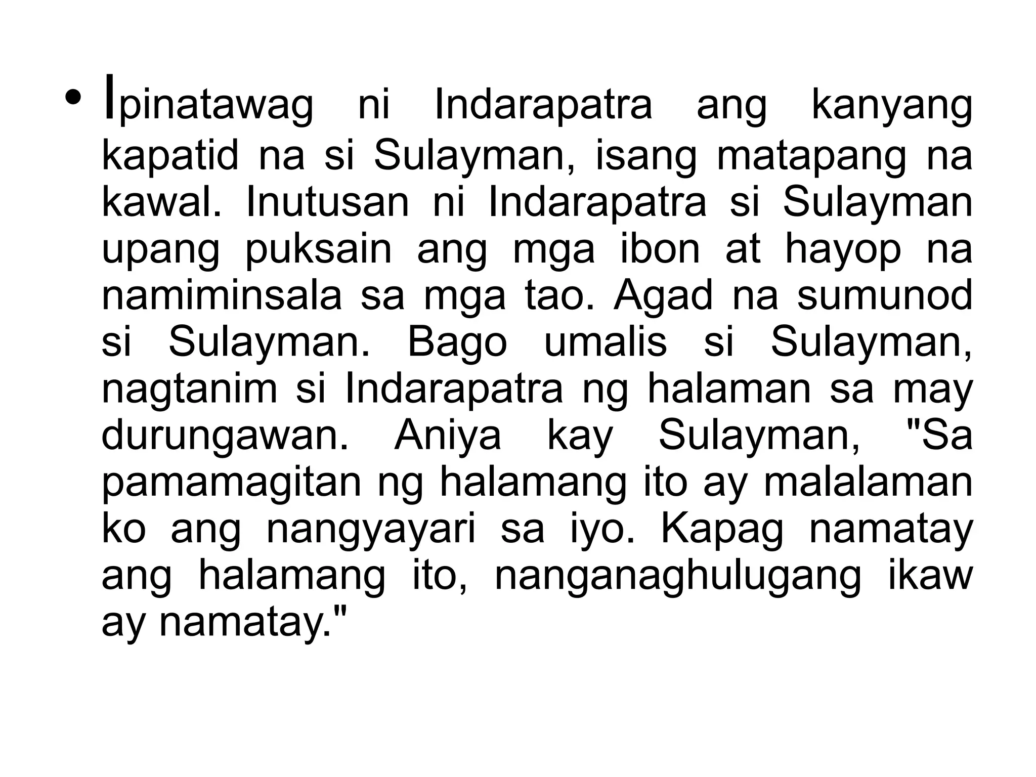 Indarapatra at Sulayman | PPTX