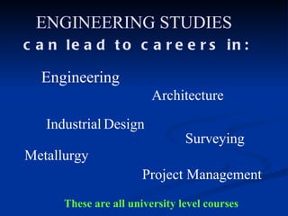 Subject Selection - Industrial Arts | PPT